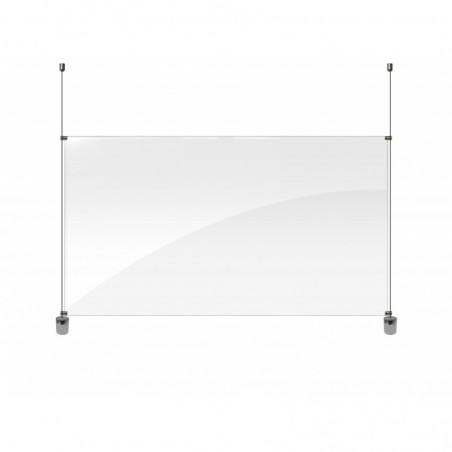 Ceiling to Desk Cable Display | Picture Hanging Company UK