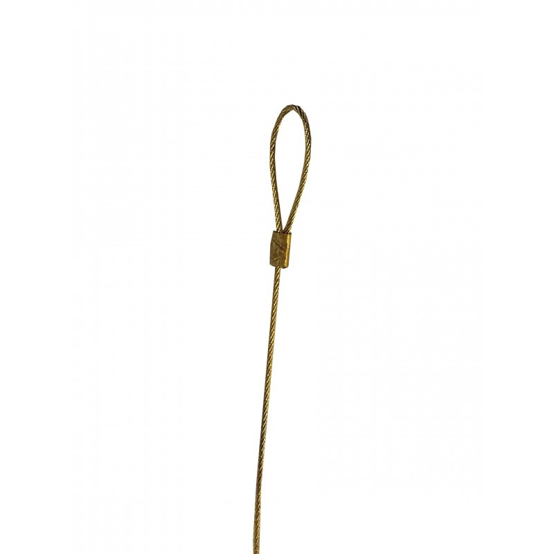 Brass Gold Steel Cable & Zipper Hook | Picture Hanging Company UK