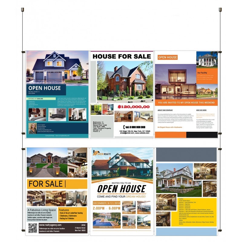 A4 Triple Acrylic Pocket Ceiling Kit | Picture Hanging Company UK