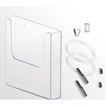 Leaflet Holder Ceiling to Floor Hanging Cable display kit (A4 ...