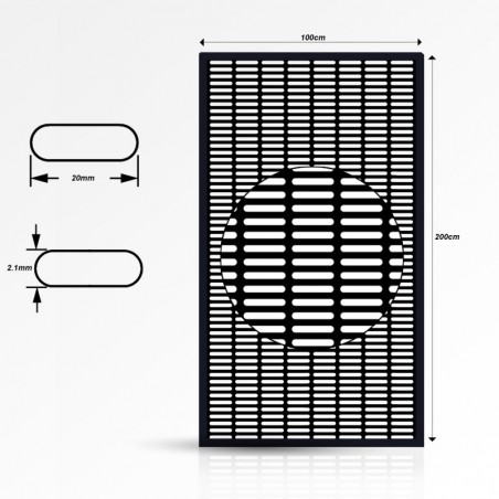 Metal Room Divider - Mesh Screen - Red| Picture Hanging Company
