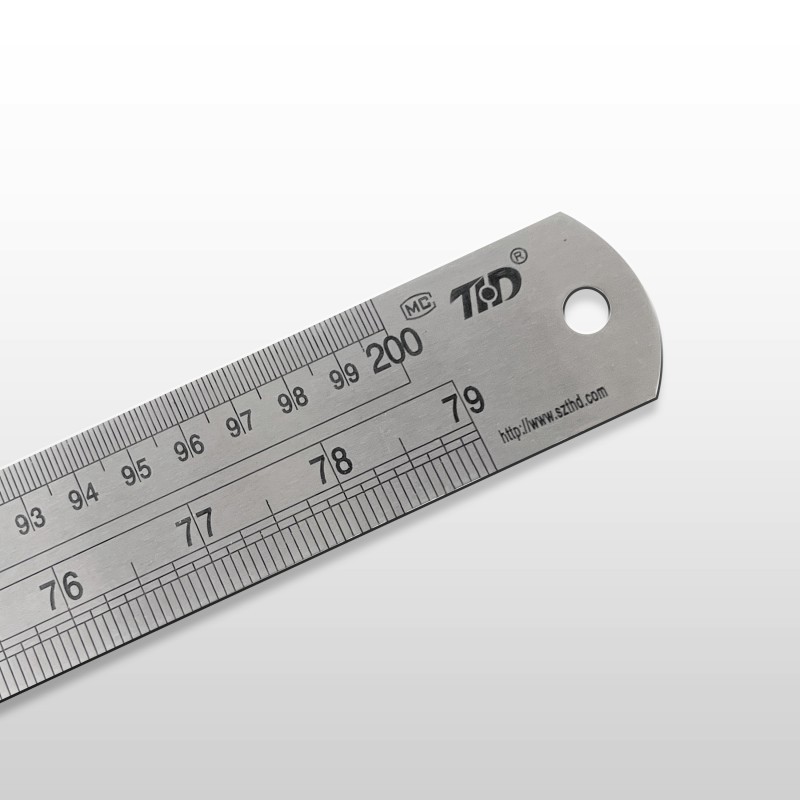 2m Ruler - Metal Steel metric and imperial graduations